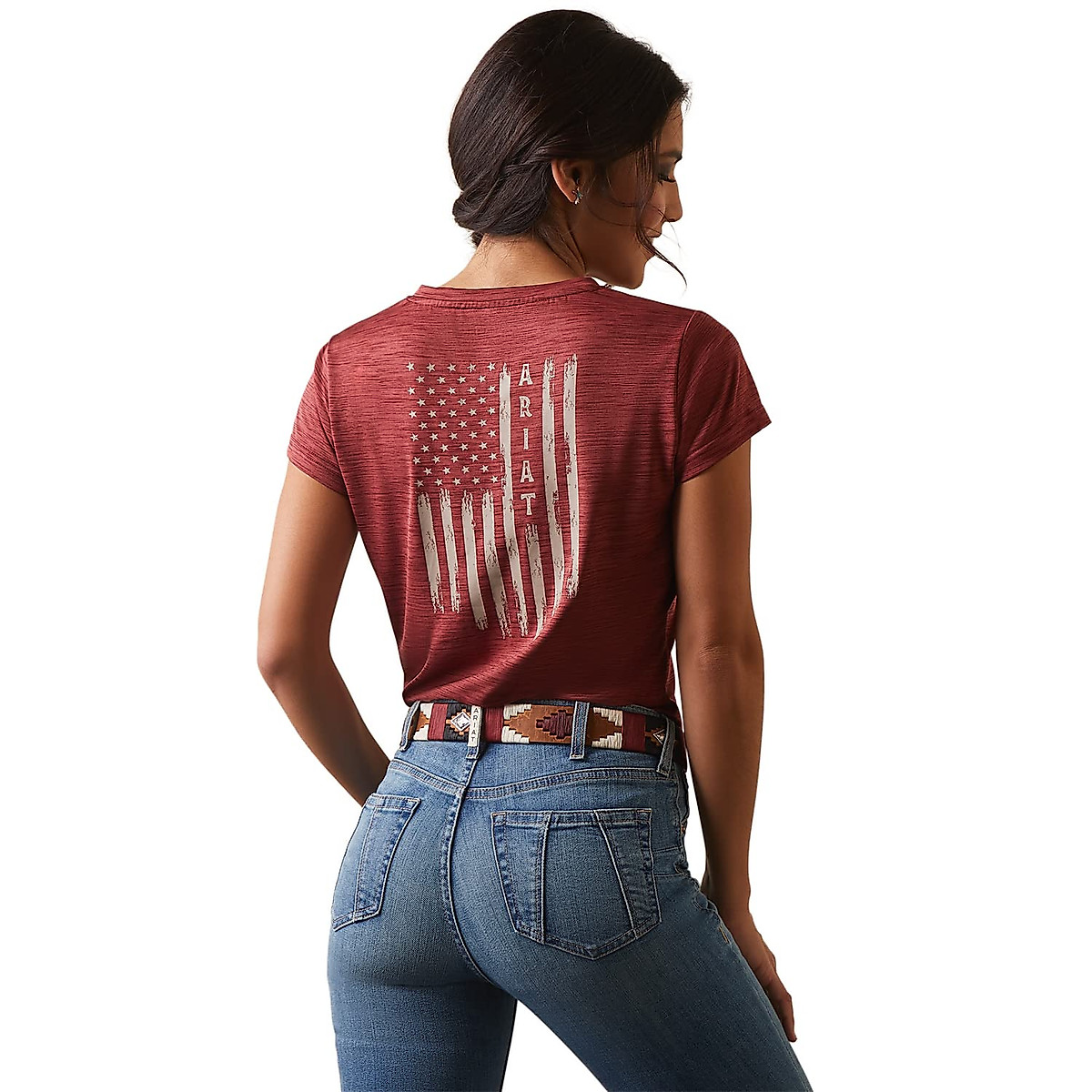 Ariat Female Laguna Patriot T-Shirt Pomegranate X-Large