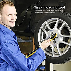 CUIDYSDP Auto Labor-saving Jack Ratchet Wrench，360° forward and reverse knob design Jack Ratchet Wrench Hand Tool