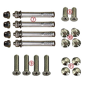 Ninetonine Alumimum Microwave Oven Wall Mount Double Deck Shelf With Hooks Silver