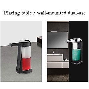 SHUTING2020 Soap Dispenser Automatic Foaming Hand Sanitizer Bottle Wall Mounting Lotion Bottle Soap Dispenser Large Capacity Soap Pump (Color : Black)