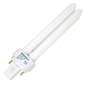 Sylvania (10 Pack) 21110 CF18DD/835/ECO 18-Watt 3500K 2-Pin Double Tube Compact Fluorescent Lamp, 10 Count (Pack of 1), White
