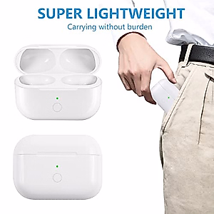 Murcycle Wireless Charging Case Replacement Compatible for AirPod Pro Charging Case, Only Air Pods Pro Charger Case with Pairing Sync Button, No Earbuds