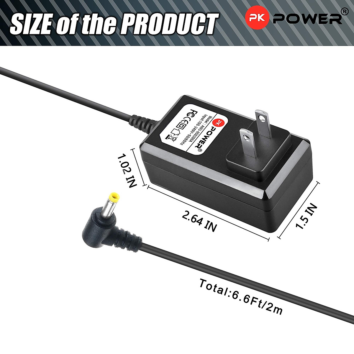 PKPOWER 5V AC Adapter for Tascam PS-P520 DP-008EX DP-006 DP-004 DR-1 DR-07 GT-R1 MP-BT1 MP-GT1 CD-BT2 CD-GT2 CD-VT2 Kodak Easyshare M853 M883 M753 M341 M340 Zi8 Camera Power Charger