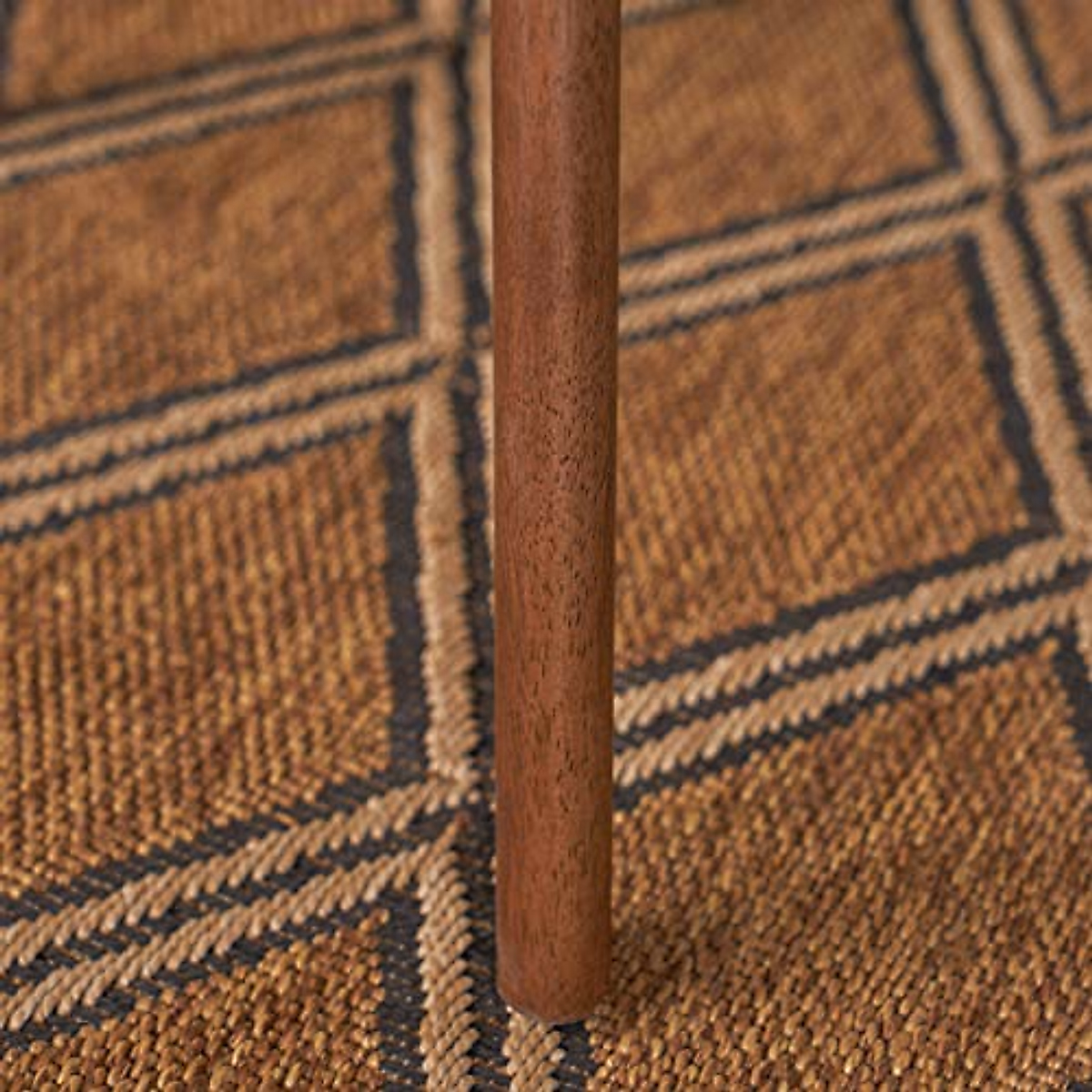 Christopher Knight Home Rachel Mid-Century Modern 7 Piece Dining Set with A-Frame Table, Light Beige + Walnut