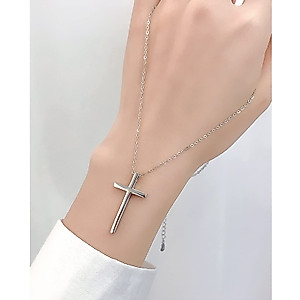 XOYOYZU Small Cross Pendant Necklace for Women Simple Cross Necklaces Mothers Day Birthday Jewelry for Women
