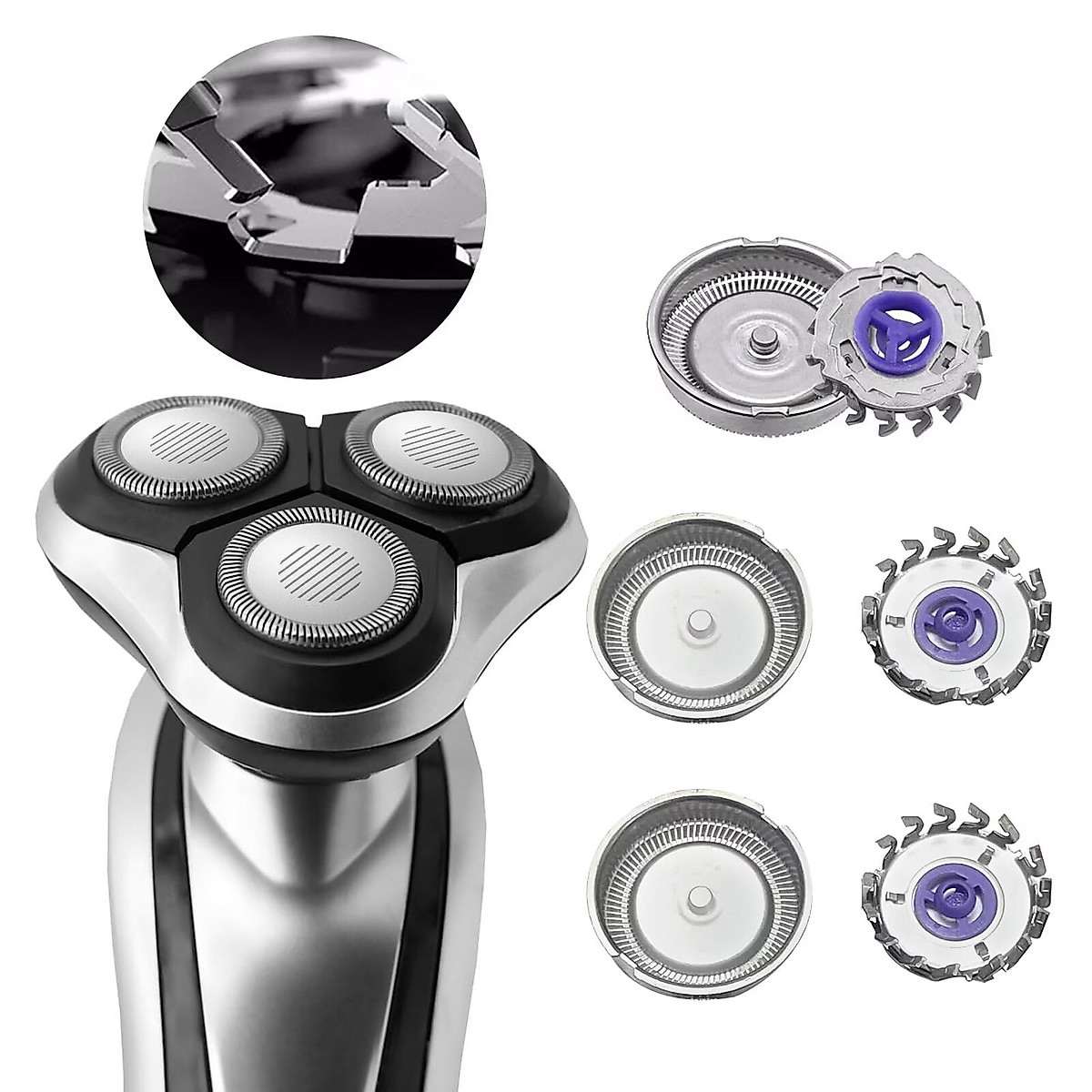 NEW! 3X Replacement Shaver Head Shaver Blade for Philips Norelco 700RL, 705RL, 710RL, 715RL, 720RL, 725RL, 750RL, 800RX, 805RX