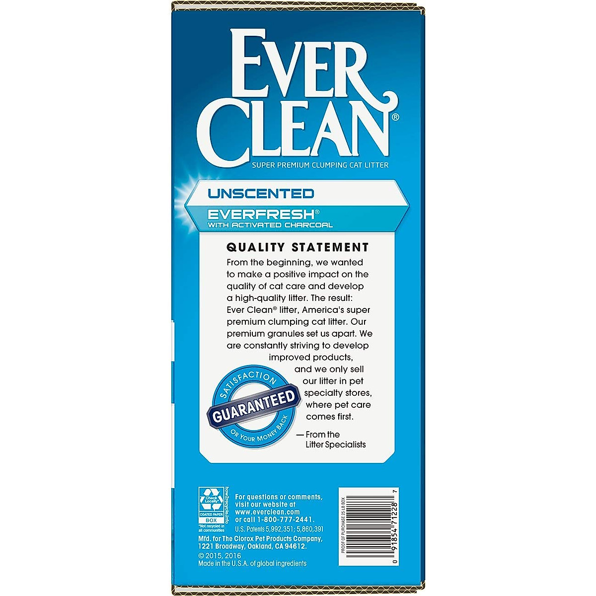 Ever Clean Ever Fresh Litter with Activated Charcoal , Unscented, 25 Pounds