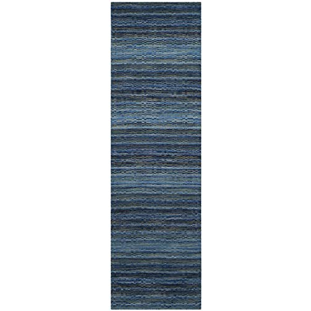 SAFAVIEH Himalaya Collection Runner Rug - 2'3" x 12', Blue & Multi, Handmade Wool, Ideal for High Traffic Areas in Living Room, Bedroom (HIM707A)