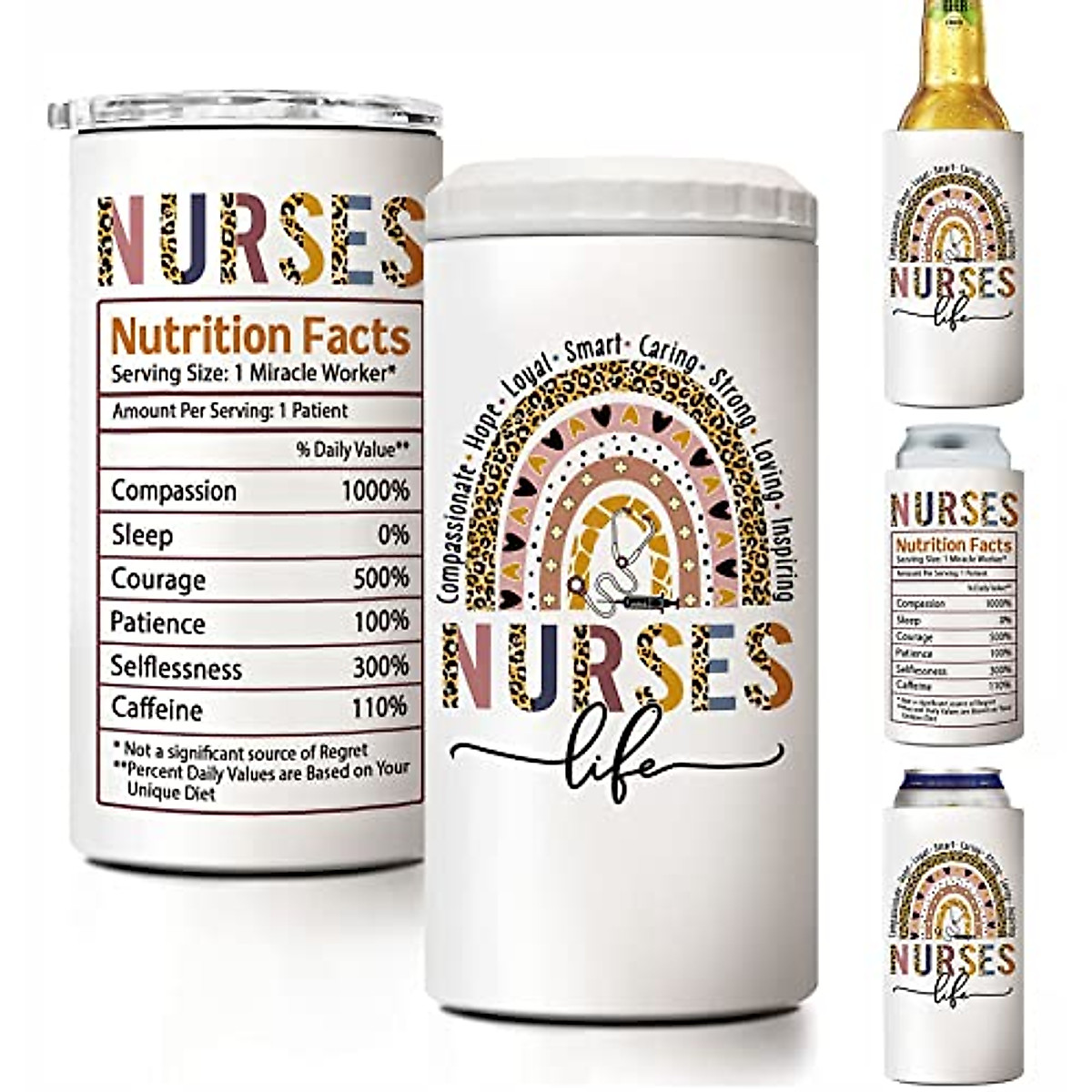 Nurse Gifts for Women, Gifts for Nurses Women - Nurse Accessories For Work - Nurse Gifts for Birthday, Nurses Week, Appreciation Week, Graduation - Nurse Present, Nurse Tumbler Can Cooler 16 Oz