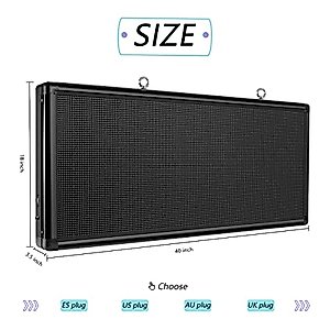 CX PH6 Outdoor LED Scrolling Sign 40'' x 18'' Full Color WiFi LED Sign Display Board with High Resolution High Brightness and New SMD Technology - Programmable LED Sign