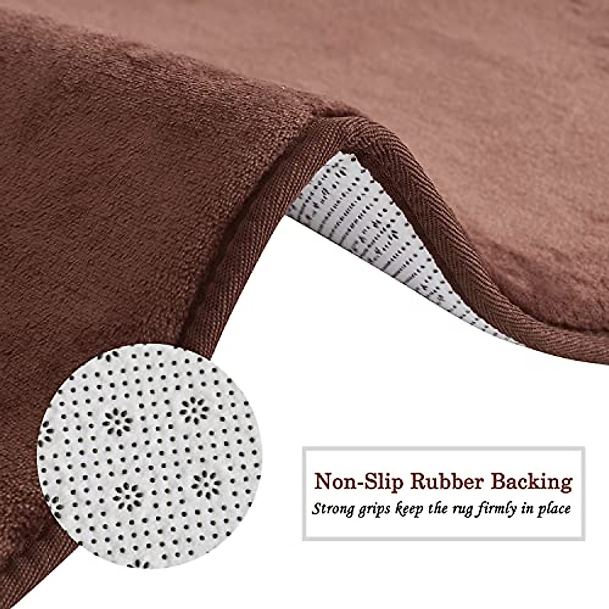 Sweet Home Collection Bathroom Rugs Memory Foam Bath or Shower Mat Slip Resistant Extra Absorbent Soft Fluffy Non Skid Rectangle