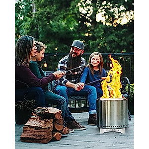 Stand Fit for Solo Stove Bonfire, 304 Stainless Steel Base Fireplace Tools Outside Firepits Stand, Outdoor Fire Pits Wood Burning and Camping Accessories
