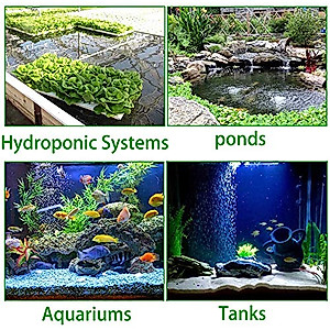 PIVBY 4.2-Inch Air Stone Disc Bubble Diffuser with Suction Cups for Oxygenation in Fresh/Saltwater Tanks, Ponds, Hydroponic, Aquaponics, and as a Decorative Airstone for Aquariums (8 PCS)