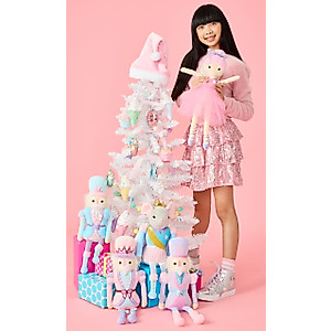 iscream Furry Plush 18.5" Nutcracker Mouse King Embroidered Accent Holiday Pillow