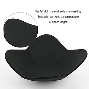 Beautyflier Bowl Cozy Huggers Microwave Soup Bowl Holders Kitchen Hot Heat Resistant Felt Cloth Safe Pads Potholders Bowl Cozies for Soup, Rice and Pasta Bowls, 4PCS