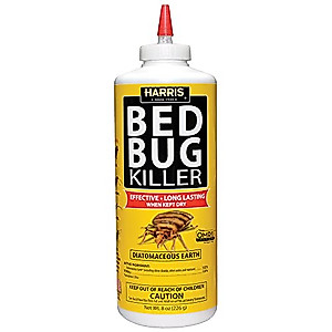 Harris Bed Bug Killer, Diatomaceous Earth Powder 1/2 LB, Fast Kill with Extended Residual Protection (2/Pack)