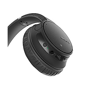 Sony Noise Cancelling Headphones WHCH700N: Wireless Bluetooth Over the Ear Headset with Mic for phone-call and Alexa voice control - Black