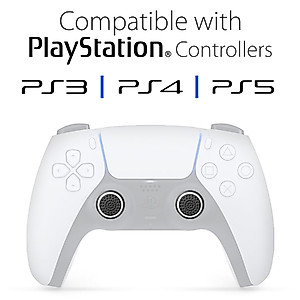 Fosmon (Set of 4) Analog Stick Joystick Controller Performance Thumb Grips Compatible with PS5, PS4, Xbox One, Xbox Series X/S compatible with Nintendo Switch Pro (Black/White)