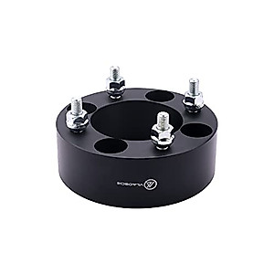 VLAOSCHI Black Forged ATV UTV 4x110 Wheel Spacers 2 Inch with 10x1.25 Studs Compatible with Honda Suzuki-Yamaha-Kawasaki 4 Lug for Foreman Rincon Rancher Kodiak Grizzly King Quad - Pack of 4