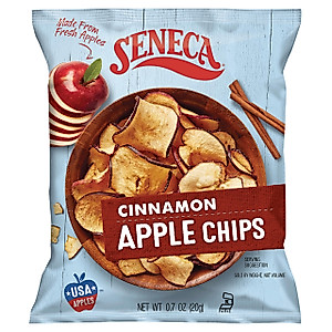 Seneca Cinnamon Apple Chips | Made from Fresh Apples | 100% Red Delicious Apples | Yakima Valley Orchards | Real Cinnamon | Crisped Apple Perfection | Foil Fresh Bag | 0.7 ounce (Pack of 24)