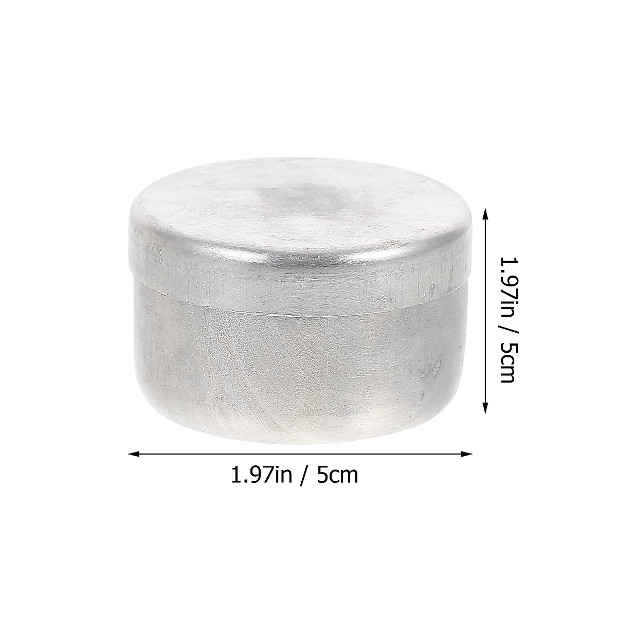ULTECHNOVO Aluminum Tin Jar - 9pcs Empty Refillable Containers Lid Round Tin Empty Container Bulk Storage Tin Jars for Candle Powder Soil