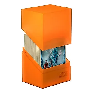 Ultimate Guard Boulder 80+, Deck Case for 80 Double-Sleeved TCG Cards, Poppy Topaz, Secure & Durable Storage for Trading Card Games, Soft-Touch Finish