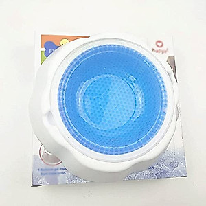 FUUIE Bowls for Food and Water Pet Summer Cooling Bowl to Keep Water Fresh Cold Chilled Pet Water Dog Frosty Bowl (Color : Blue)