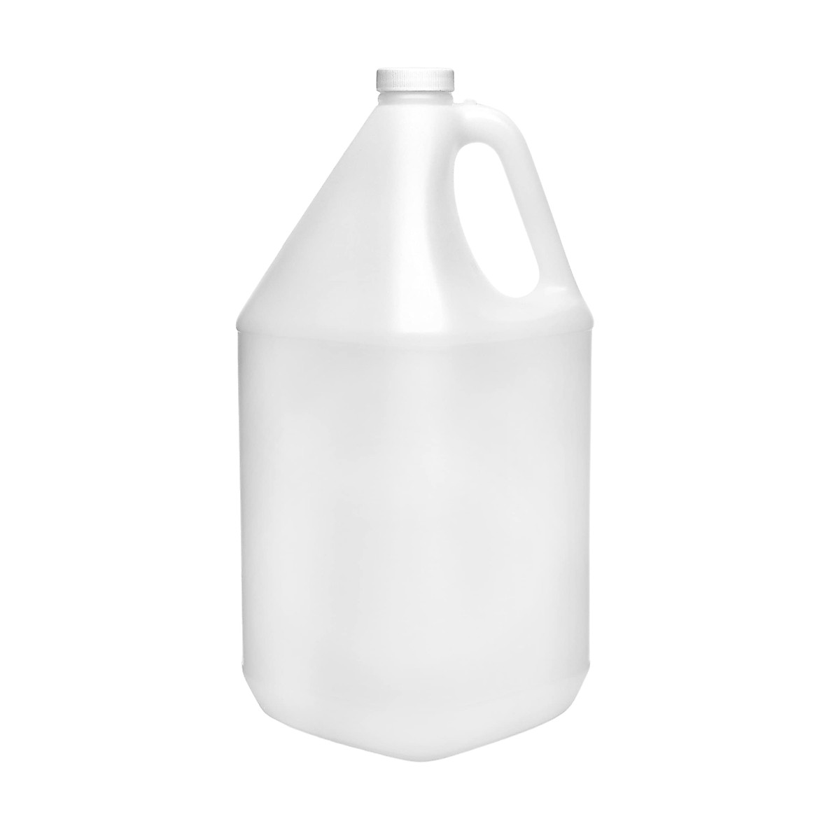 hBARSCI 4PK Plastic Jug Bottles, 5L (1.3 Gallon) - With Integrated Handles & 38mm Screw Caps - High Density Polypropylene (HDPE)