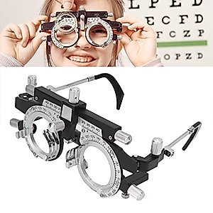 Tonsa Alloy Optometry Frame, Adjustable Trial Frame Optical Trial Lens Frame PD 48-80mm 360° Rotation Pure Titanium Optical Titanium Optic Trial Eye Optometry Lens Frame Test Optician