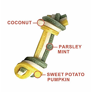 LuvChew Rawhide Free Triple Dental Floss Treats Medium 5pcs/Bag