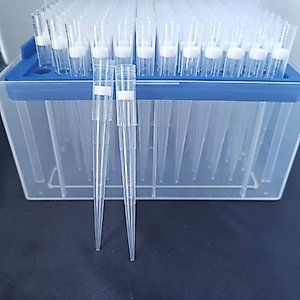 1000µL Filtering Pipette Tips - Universal Filter Pipette Tips - Racked,RNase/DNase Free & Pyrogen Safe, Clear, 96 Tips/Rack Pk x 10 Racks（960 Tips）