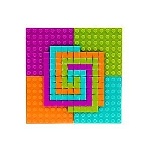 Strictly Briks Mini Pixel Brick Set for Kids, 110 Pieces Mosaic Mini Set, 4 PCS 8x8 Baseplates, 6 2x4 Bricks, 100 1x1 Pixels, Pastel Colors, 100% Compatible with All Major Brands, STEM Toys Set
