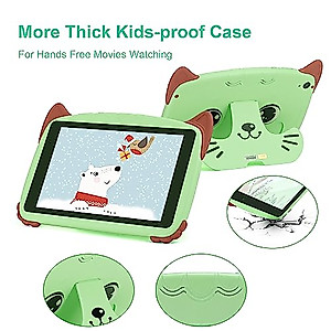 8 Inch Kids Tablets, Toddler Baby Android 12 Dual Cameras 32GB ROM 32GB Expandable Kids Edition Learning WiFi Children Tablets