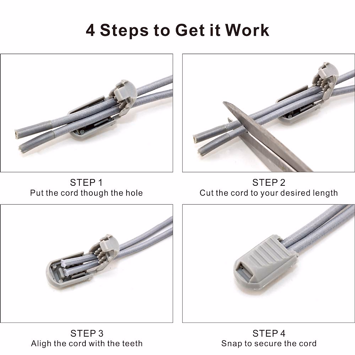 RJ-Sport 12 PCS Premium Nylon Shoe Lace End Clips, Zipper Pull Tabs