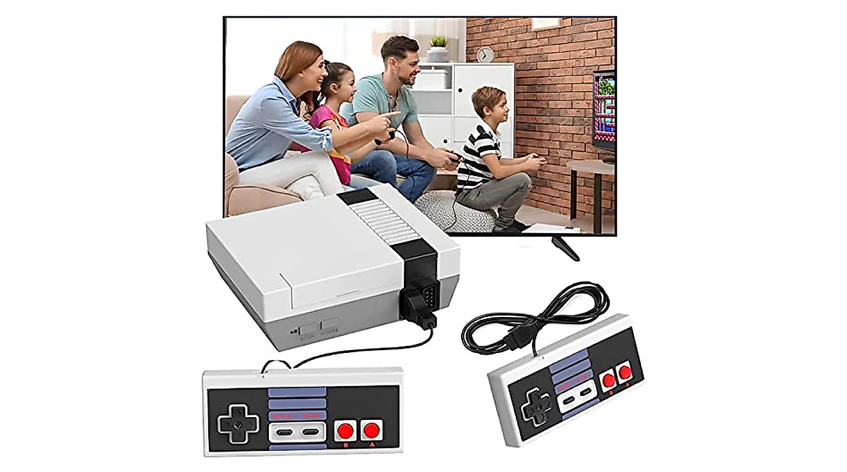 Classic Mini Retro Game Console: 620 Built-in Games, Plug & Play