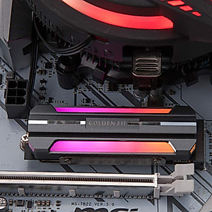 CALIDAKA M.2 2280 Heatsink Cooler,SSD Heatsinks ARGB Thermal Pad 5V 3pin Radiator M.2 SSD Cooling Sink,Solid State Disk Radiator for 2280 M.2 SSD