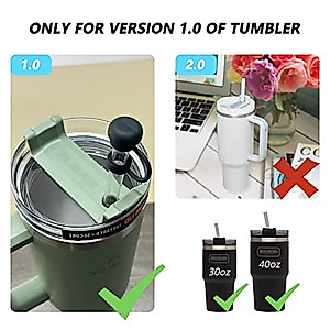 Silicone Spill Proof Stopper Set,Compatible with Stanley 30&40 Oz Tumbler 1.0,6 pack Stanley Cup Accessories, Spill Stopper for Stanley Cups Accessories (Black 6Pack)