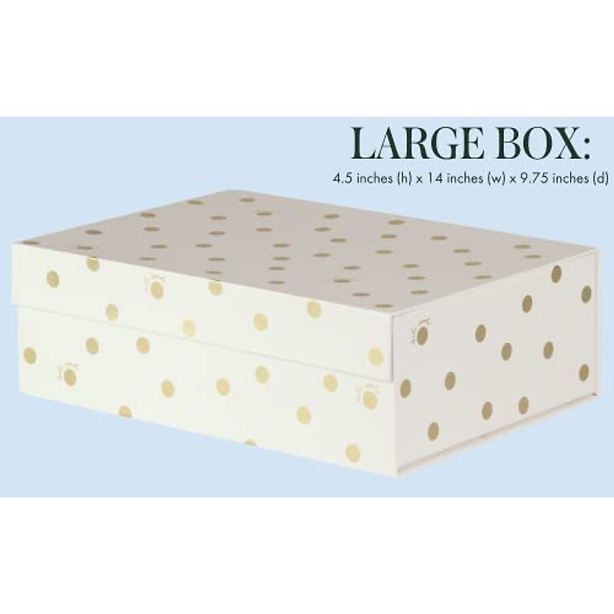 Kate Spade New York Decorative Storage Boxes with Lids, 3 Pack Sturdy Organizer Storage Bins, Includes Small Medium Large Pink Nesting Boxes with Magnetic Closure, Gold Dot with Script