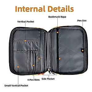 HuiJuKeJi Floral Bible Cover with Bookmark and Sided Pocket, Protective Carrying Church Bag Bible Case for Women, Fits for Standard Size Bible, Perfect Gift for Girls Kids,10.6 * 7.48 * 2.16inch