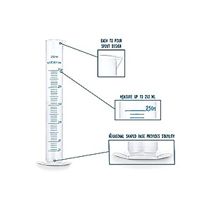 Fermentaholics Hydrometer Test Jar & Measuring Cylinder - Test Homebrewed Beer, Wine, Mead, Cider, & Fermented Beverages – Easy to Use & Read - 250 ML - Heat Resistant Up to 121° Celsius