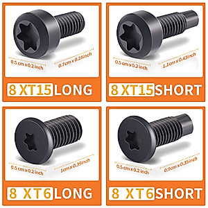 32 Pieces Ring Doorbell Screws Replacement Black Video Ring Doorbell Security Screw Accessories Compatible with Video Doorbell, Video Doorbell 2 and Pro