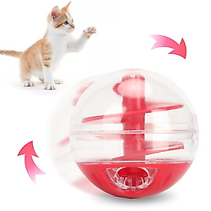 Meal Dispensing Cat Toy, Cat Ball Toy Interactive Cat Toy Meal Dispenser Ball Interactive Cat Ball for Food or Treats Cat Toy Ball for Small or Large Cats