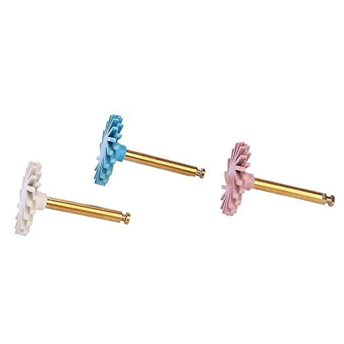 YWBL-WH 6 Pcs Mixed Dental Composite Resin Polishing Disc Kit Spiral Brush Burs with Plastic Storage Box