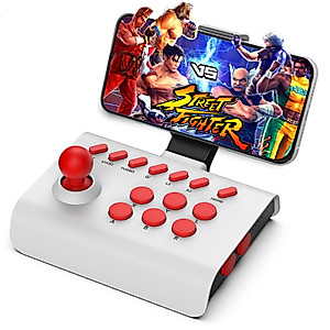 arVin Arcade Fight Stick Joystick Game Controller for iPhone iOS Android PC Fighting Stick for Nintendo Switch/PS3/PS4 Arcade Rocker Gamepad with Turbo & Marco for Emulators/Cloud/PS Remote Play/Steam