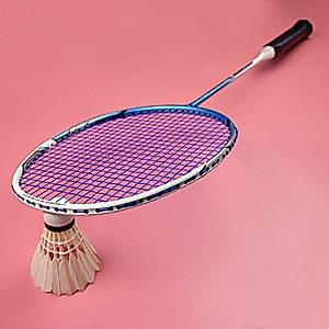 LANGNING Badminton Rackets Set of 2, Upgrade Carbon Lightweight Aldult Badminton Racket for Professional Athletes Training and Competition (3bells)