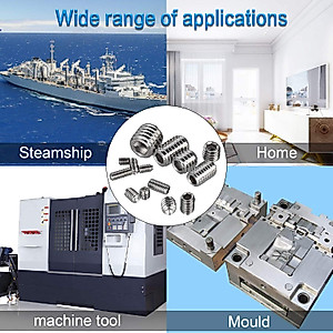 HanTof 340Pcs M2.5, M3, M4, M5, M6, M8 Metric Hex Socket Head Cup Point Set Screws, Allen Head Grub Screw, Internal Hex Drive Headless Set Screw Assortment Kit with 6 Hex Wrenches, 304 Stainless Steel
