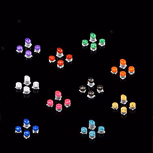 ABXY A B X Y Buttons Buttons Set Multi Colors with Letters Mod Kit for Xbox One S Slim Elite Controller (Orange)