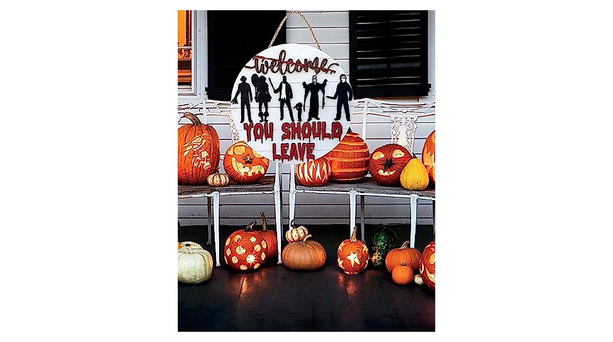 Halloween Horror Welcome Sign - Spooky 3D Door Decor for Halloween