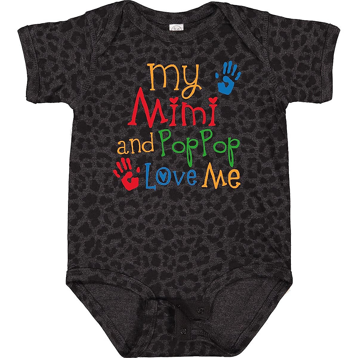 inktastic Mimi and PopPop Love Me Baby Bodysuit 18 Months Black Leopard 34547