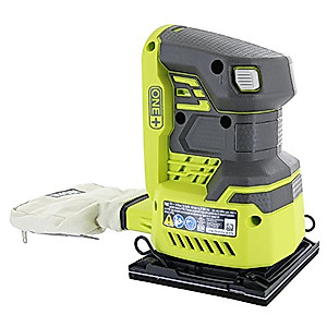Ryobi P440 One+ 18V Lithium Ion 12,000 RPM 1/4 Sheet Palm Sander w/ Onboard Dust Bag and Included Sanding Pads (Battery Not Included, Power Tool Only)